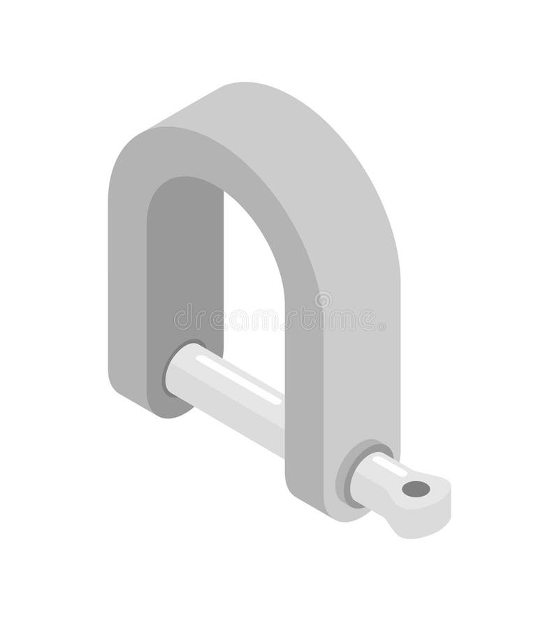 Shackle is Rigging Bracket. a Connecting Element Stock Vector ...