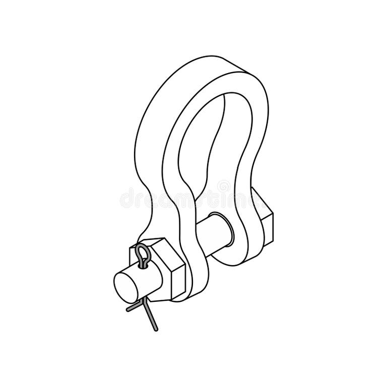 Shackle is Rigging Bracket. a Connecting Element Stock Vector ...