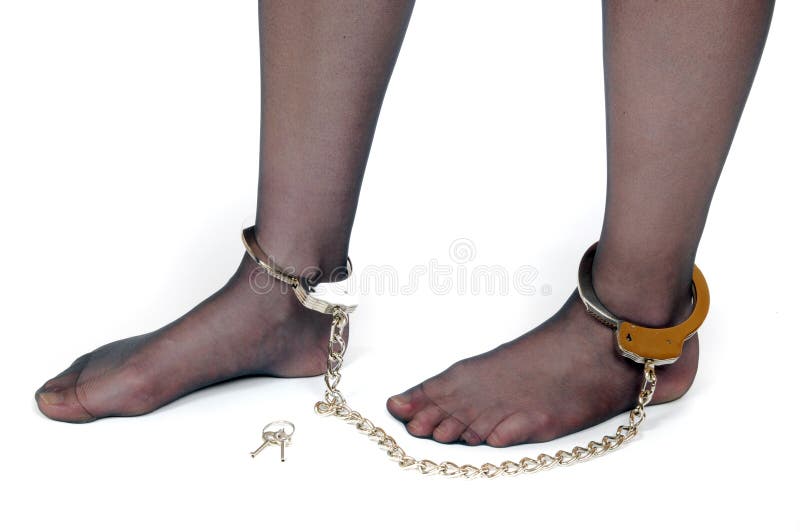 Legs in shackles stock image. Image of girl, chained - 36557367
