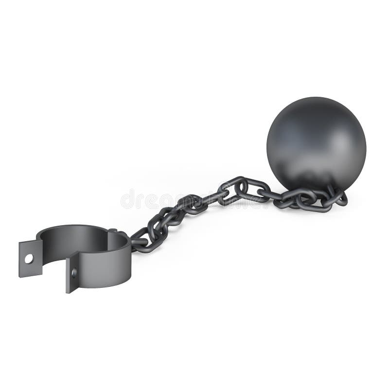 Shackles Isolated on White Background. Stock Illustration ...