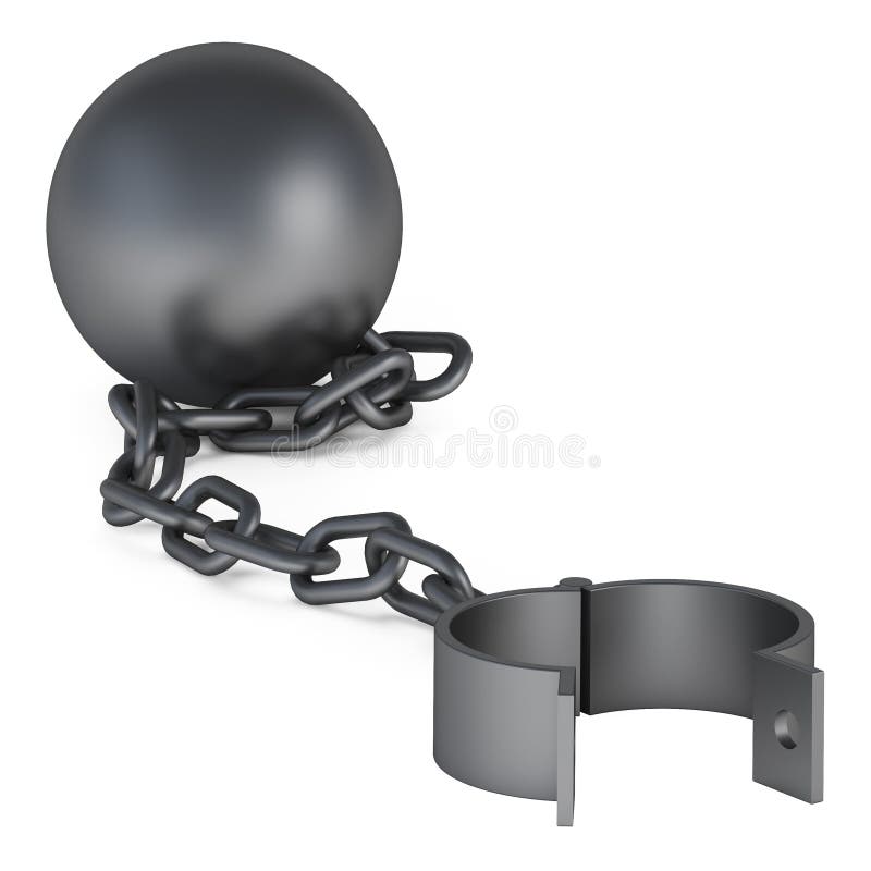 Shackles Isolated on White Background. Stock Illustration ...