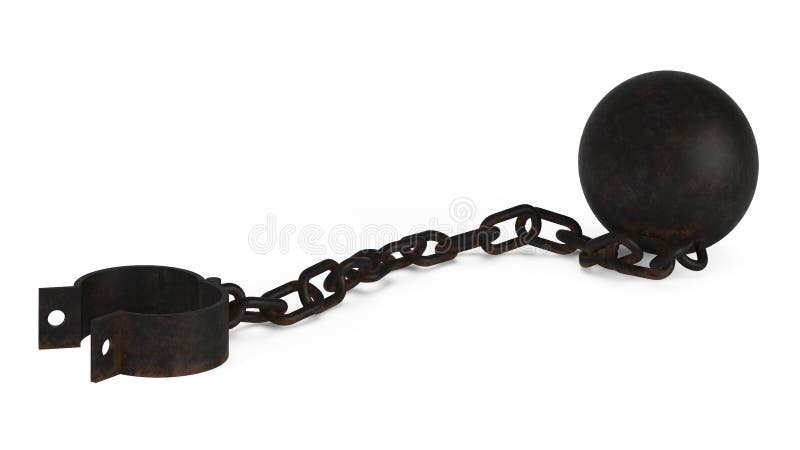 Shackles Isolated on White Background. Stock Illustration ...