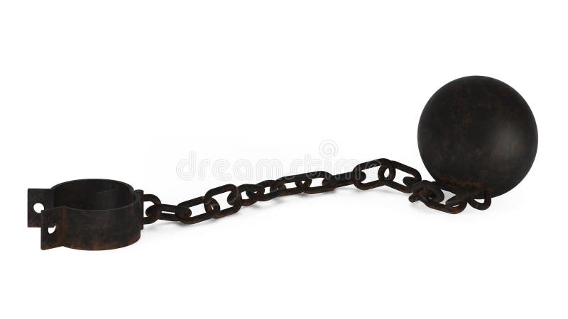 Shackles Isolated on White Background. Stock Illustration ...