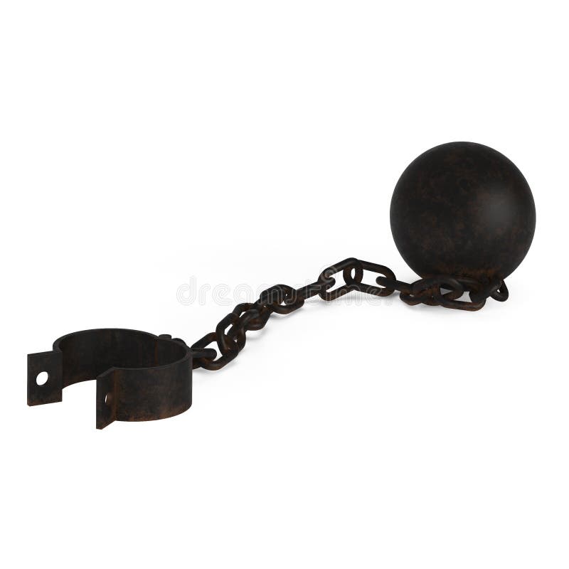 Shackles Isolated on White Background. Stock Illustration ...