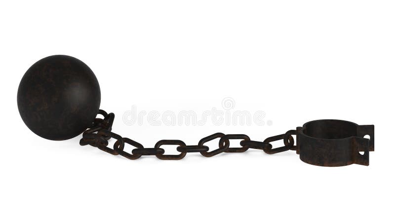 Shackles Isolated on White Background. Stock Illustration ...