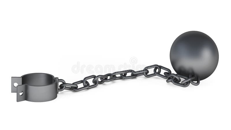 Shackles Isolated on White Background. Stock Illustration ...