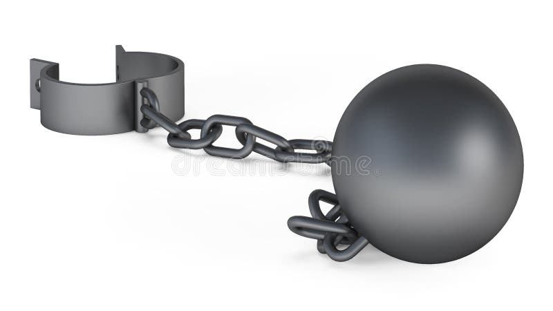 Shackles Isolated on White Background. Stock Illustration ...