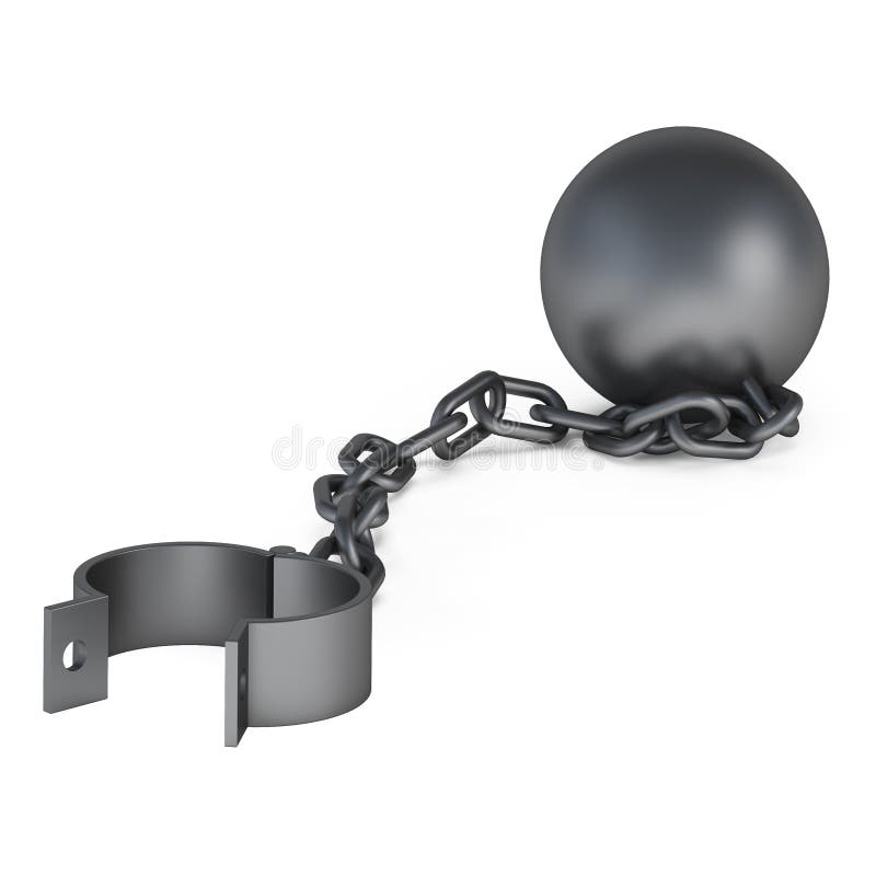 Shackles Isolated on White Background. Stock Illustration ...