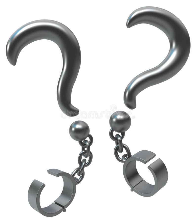 Shackles Question Marks stock illustration. Illustration of heavy ...