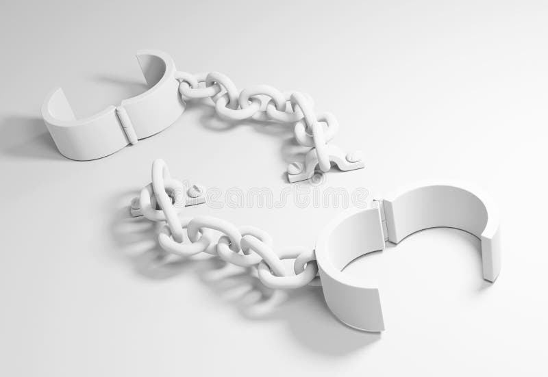 Shackles White Bolted stock illustration. Illustration of restraint ...