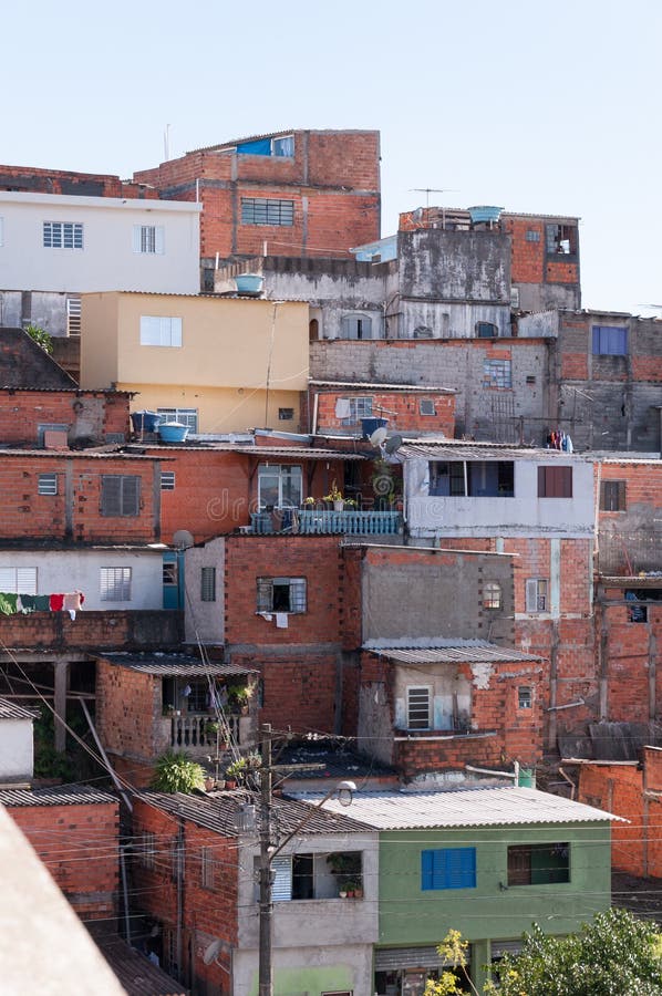 Slum, Neighborhood in Sao Paulo, Brazil Stock Photo - Image of ...