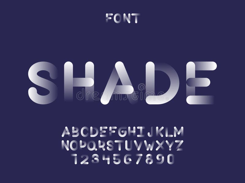 Shade Alphabet Font Template Stock Vector - Illustration of hide, gray ...