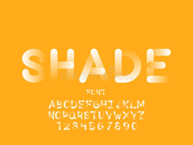 Shade Alphabet Font Template Stock Vector - Illustration of hide, gray ...