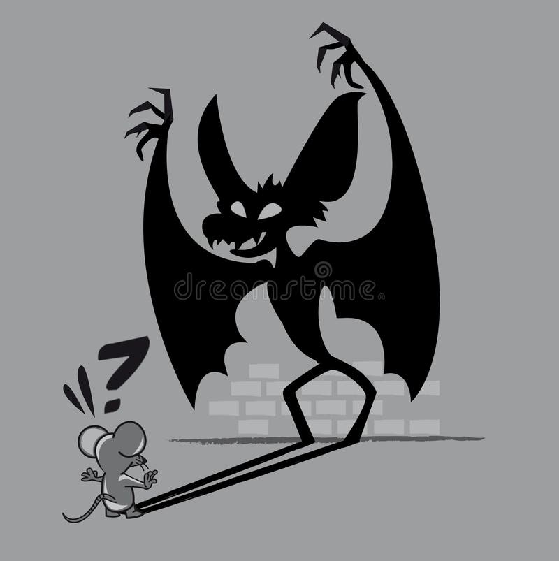 The Shade of a Mouse is Transformed into Monster Stock Vector ...