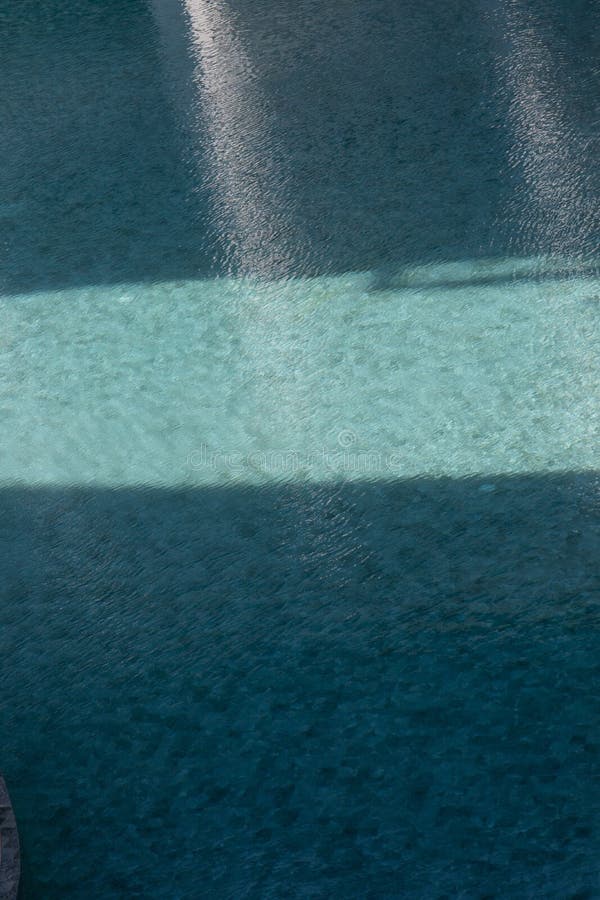 Shade and Shadow on the Blue Swimming Pool Stock Image - Image of ...