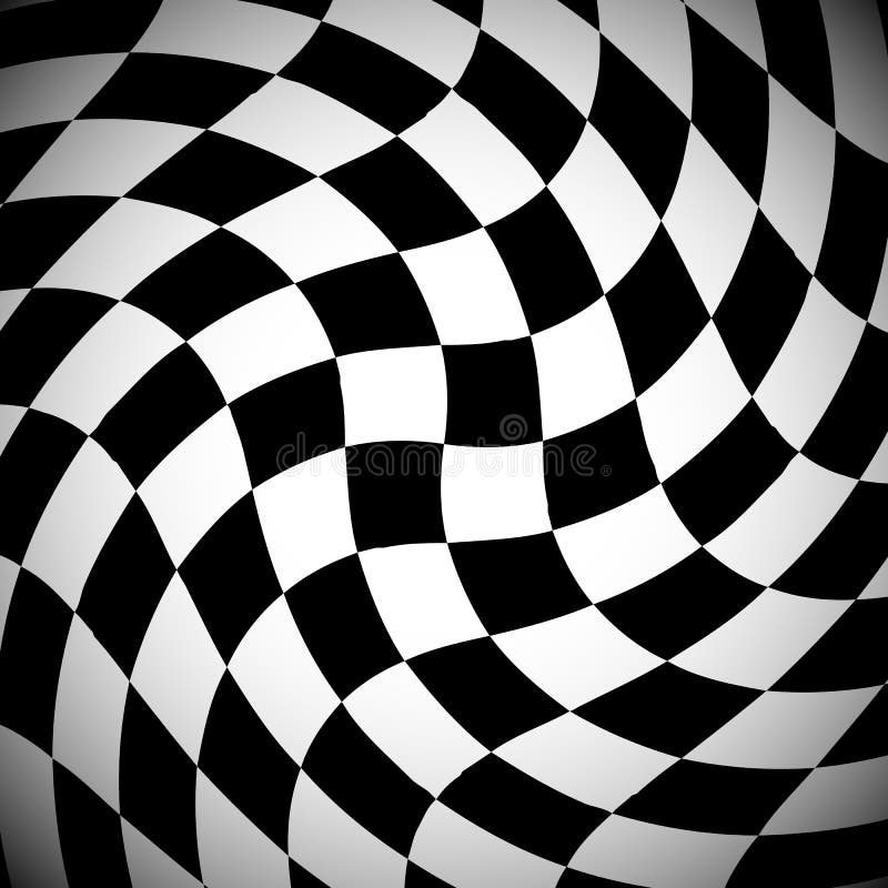 Shaded Checkered Pattern with Spirally Distortion Effect Stock Vector ...