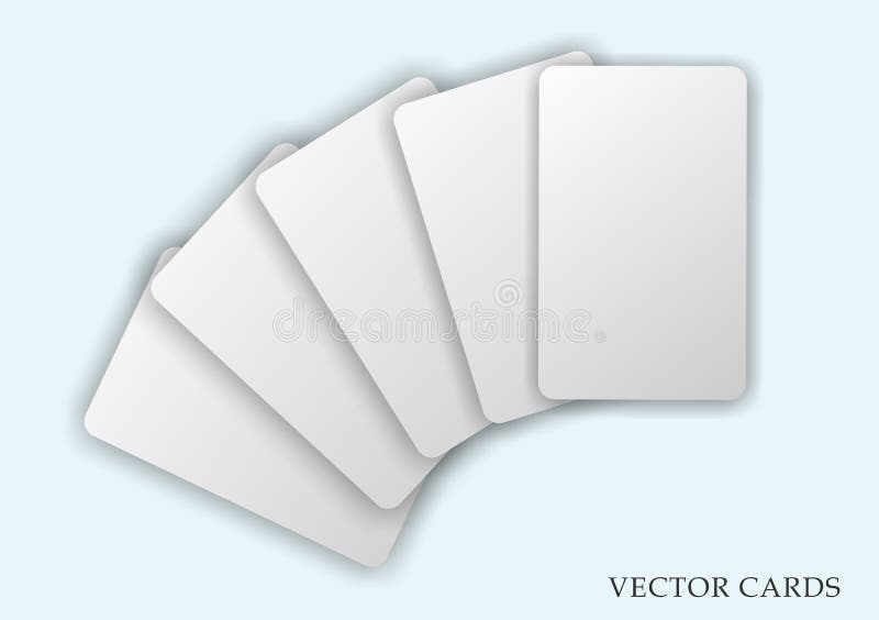 Shaded Empty Vector Cards Set Stock Illustration - Illustration of ...