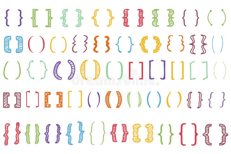 Shaded Text Brackets stock illustration. Illustration of brackets ...