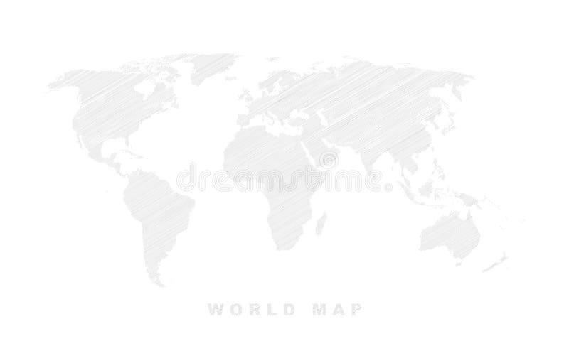 Shaded World Map. Vector Illustration. Stock Vector - Illustration of ...