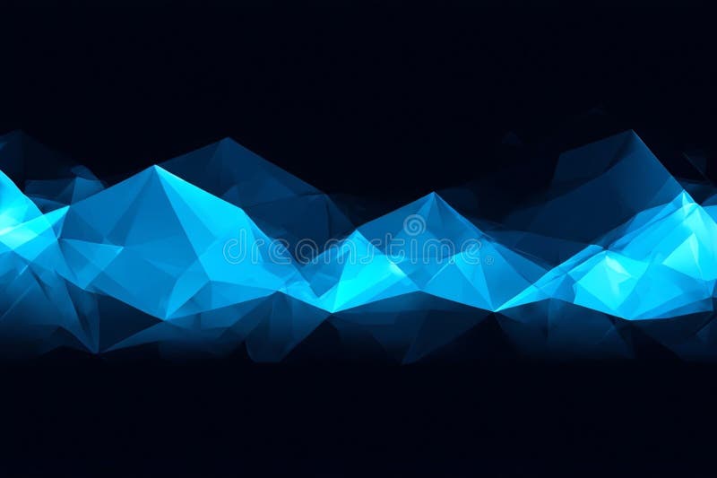 Shades of Blue: Abstract Geometric Background with Low-poly Aesthetic ...