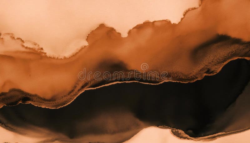Swirling Brown and Black Alcohol Inks Forming Dynamic Abstract Shapes ...