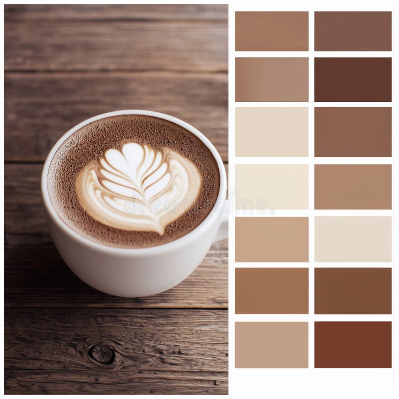 Shades of Brown Tones Samples in Trend Color 2025 Stock Illustration ...