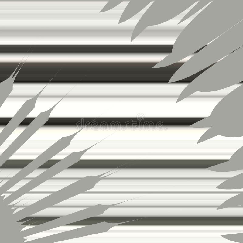 Leaf and Branch Horizontal Geometric Creative Design in Shades of Grey ...