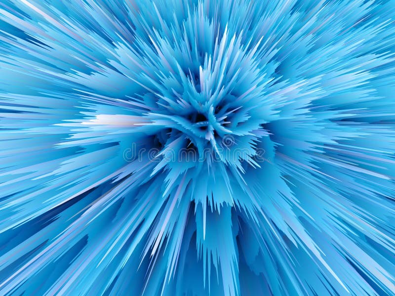 3D Exploding Blue Ice Crystals Stock Photo - Image of fantasy, backdrop ...