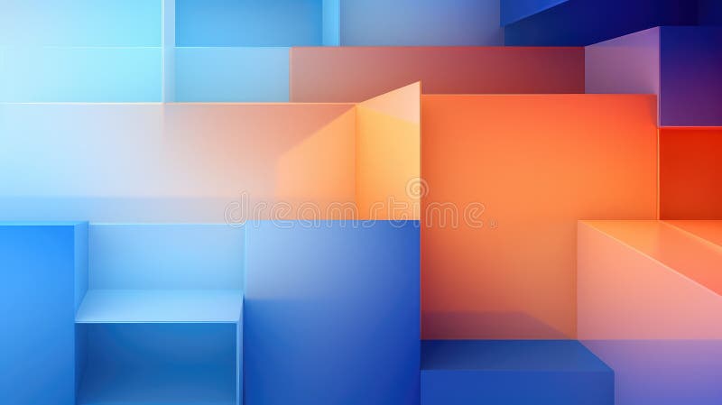 Shades Orange and Blue Gradient Stock Illustration - Illustration of ...