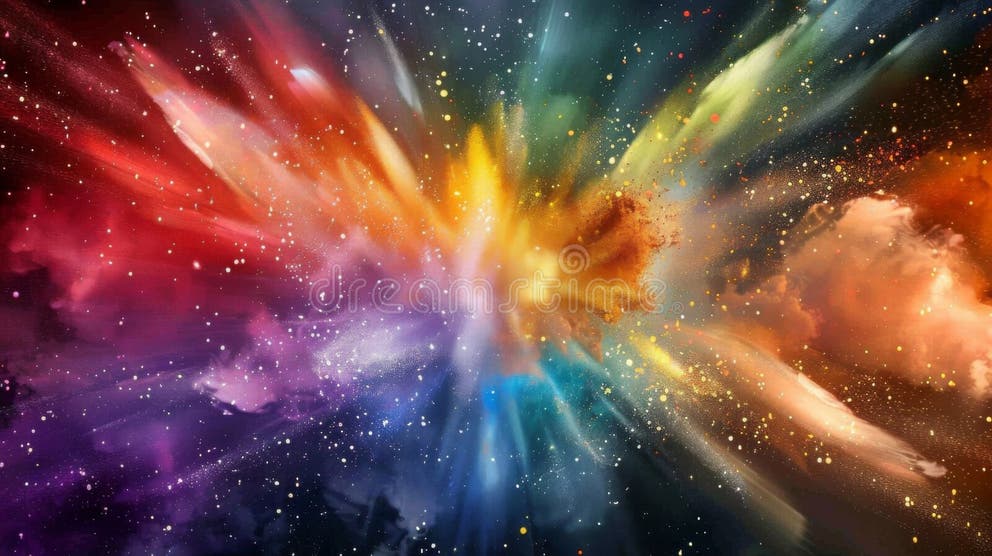 Shades of the Rainbow Exploding and Colliding in a Captivating Display ...
