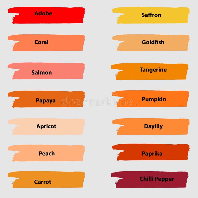 Different Shades of Red Color Strokes Stock Vector - Illustration of ...