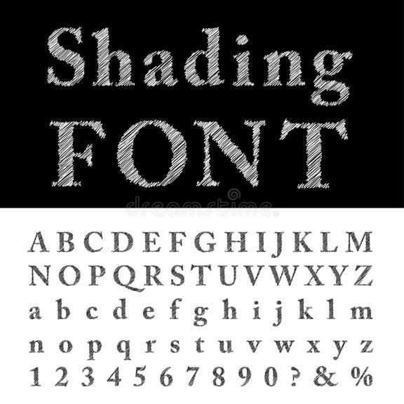 Shading font stock vector. Illustration of black, board - 89884851