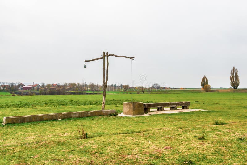 Shadoof stock afbeelding. Image of weide, primitief - 104845251