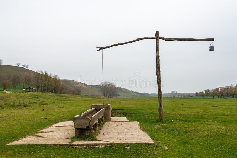 Shadoof image stock. Image du ferme, normal, primitif - 104846195