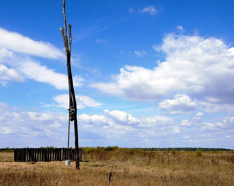 Shadoof in the meadow stock photo. Image of grass, antique - 99380792