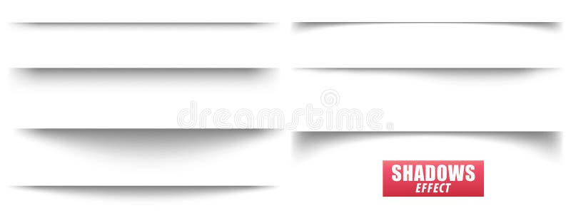 Set Realistic Shadow Effect Isolated - 3d Illustration. Stock ...