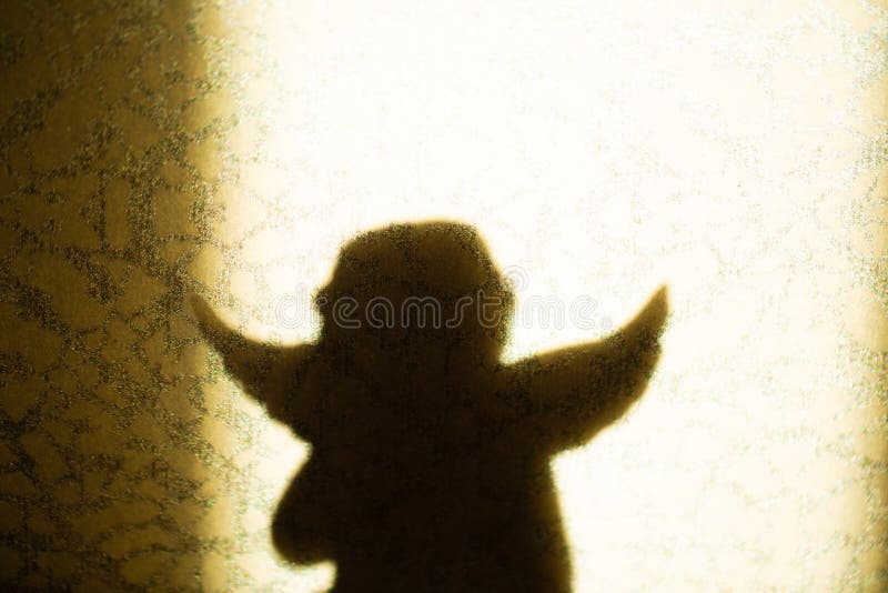 Shadow of an Angel, Black White Stock Image - Image of play, life ...