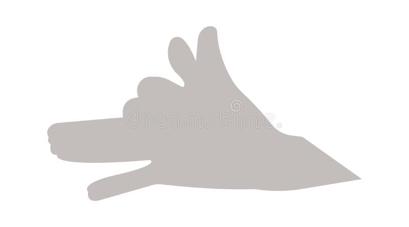 Shadow Animal Flat Icon Wolf Silhouette Stock Vector - Illustration of ...