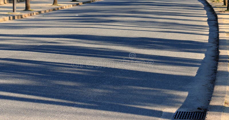 Shadow Art on the Road Under Sunlight Stock Photo - Image of ...