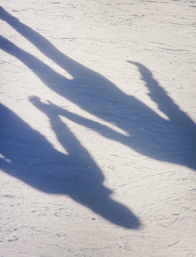 Shadow Background of Group of People on the Ice Stock Image - Image of ...