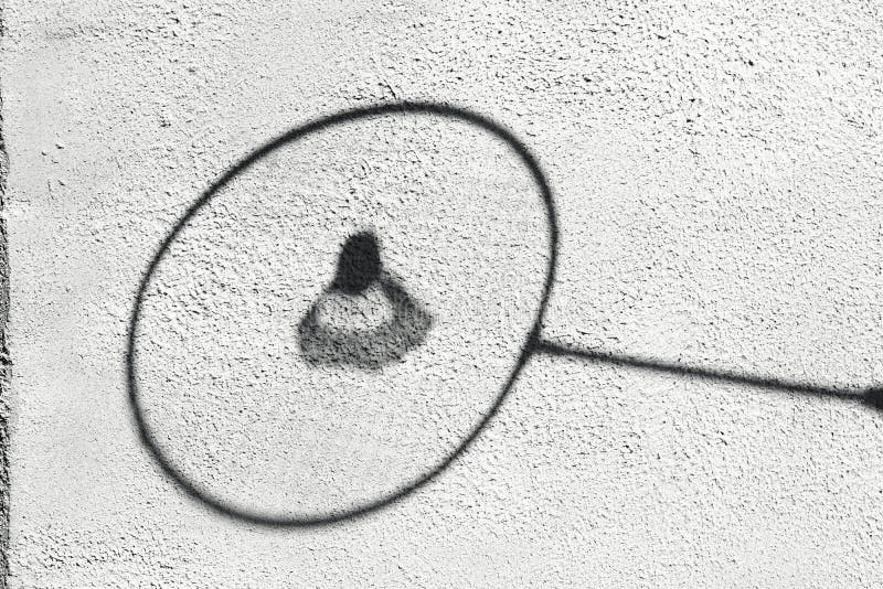 Shadow of a Badminton Racket Against a White Wall. Sport Concept Stock ...
