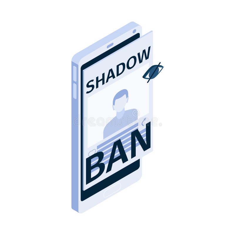 Shadow Ban Icon stock vector. Illustration of internet - 229602932