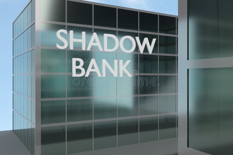 SHADOW BANK concept stock illustration. Illustration of building ...