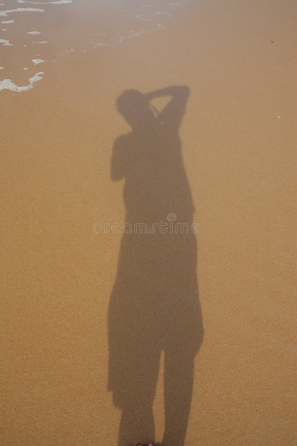 Shadow on the beach. stock photo. Image of brush, beach - 25333860
