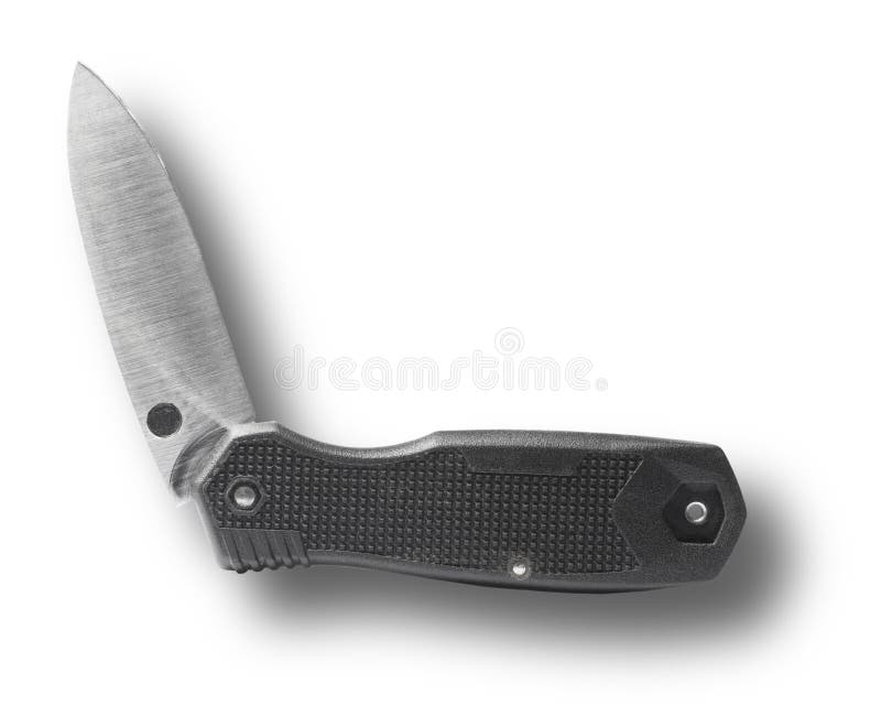 Shadow Below a Black Folding Knife for EDC Stock Photo - Image of ...