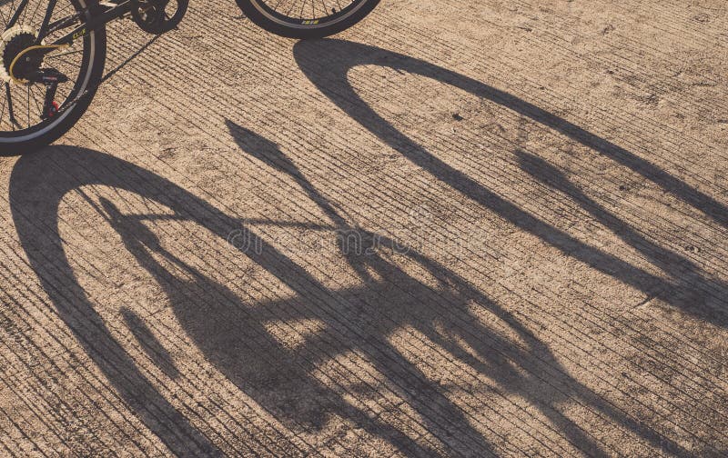 Shadow of a bicycle stock image. Image of cyclist, nature - 89952307