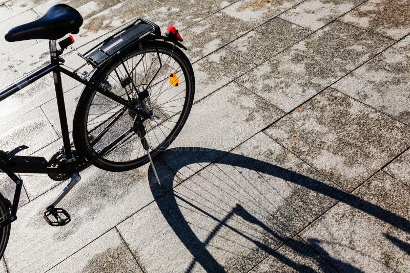 Shadow of a Bicycle Wheel on the Pavement Stock Image - Image of ...
