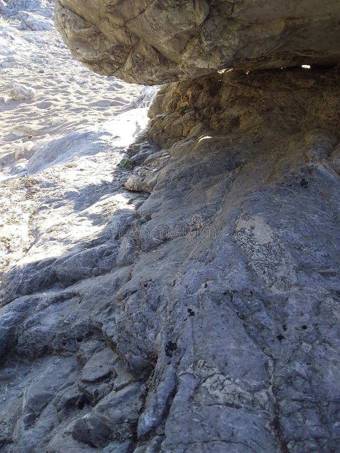 Shadow of a Big Rock Near the River Stock Image - Image of river ...