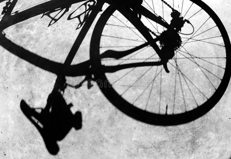 Shadow of Bike stock image. Image of ride, black, object - 21595597