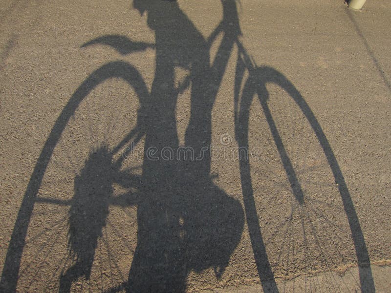 Bike Ride Shadow stock image. Image of garden, bangkok - 113611465